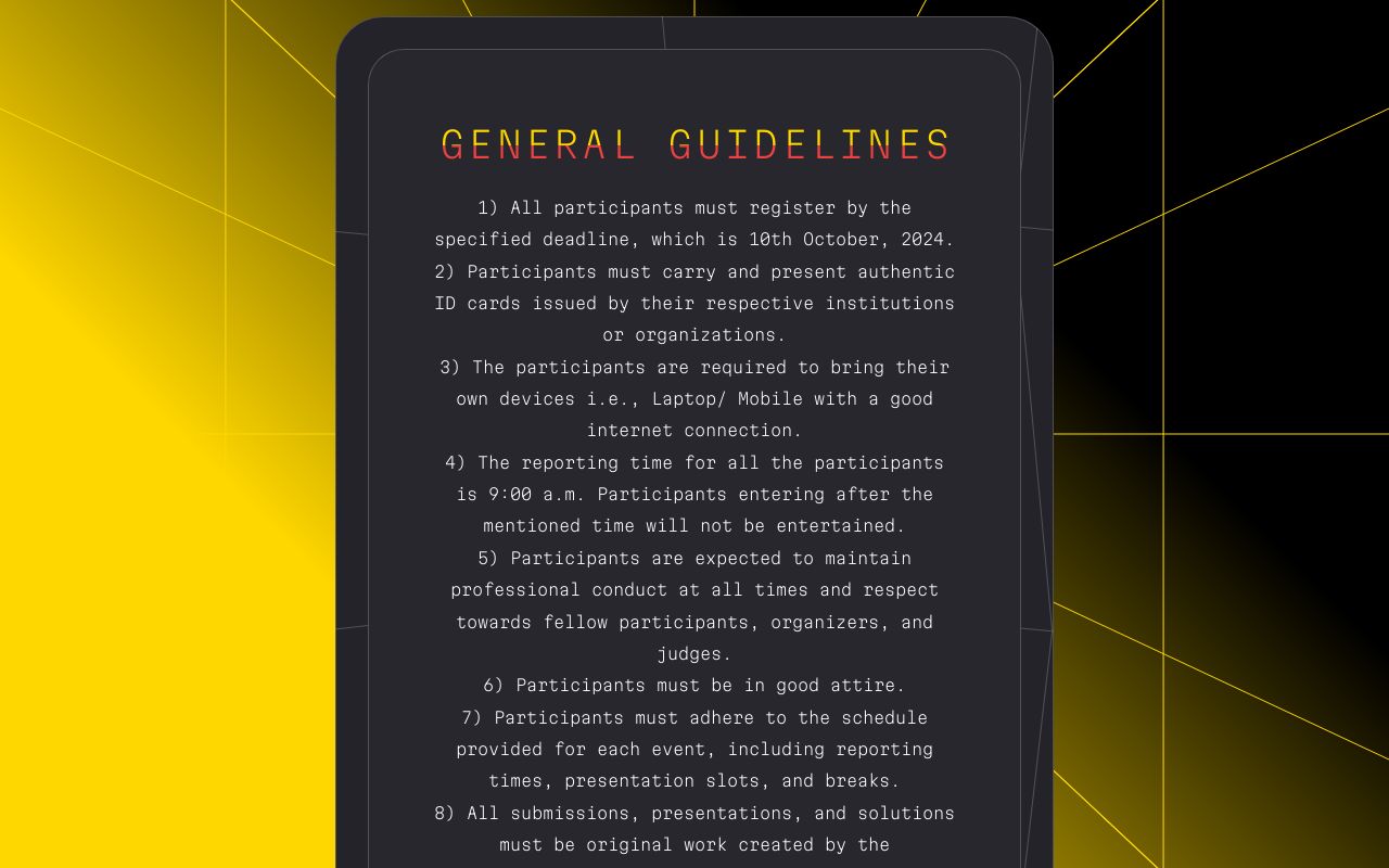 General Guidelines